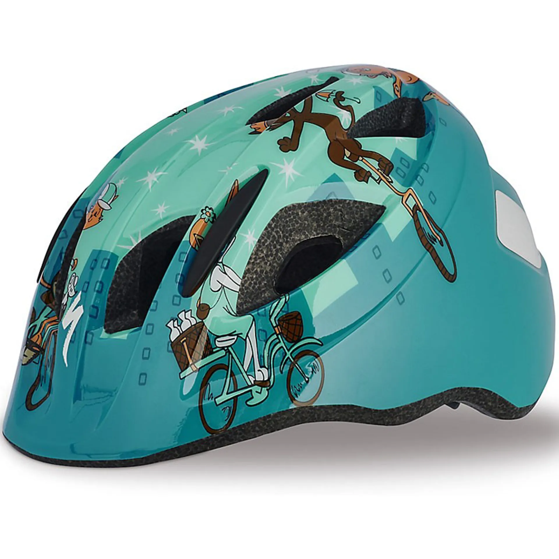 Specialized Mio Helmet Teal Cats on Bikes